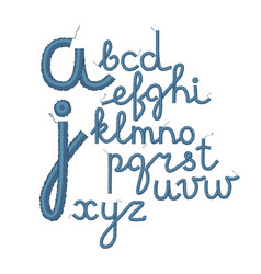 Embroidered alphabet Royalty Free Vector Image