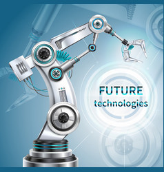 Robotic arm industrial Royalty Free Vector Image