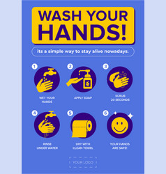 Washing hands Royalty Free Vector Image - VectorStock