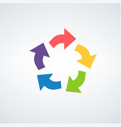 Circular arrows for infographics chart graph Vector Image