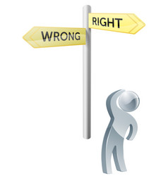 Red cross check mark for indicate wrong choice Vector Image