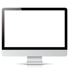 Computer display with blank white screen Vector Image