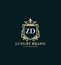 Al initial letter gold calligraphic feminine Vector Image