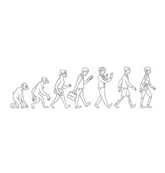 People evolution from monkey to robot Royalty Free Vector