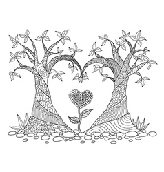 Heart tree Royalty Free Vector Image - VectorStock