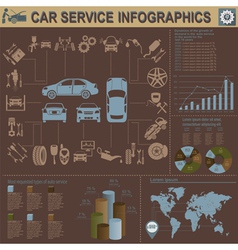 Car service repair infographics Royalty Free Vector Image