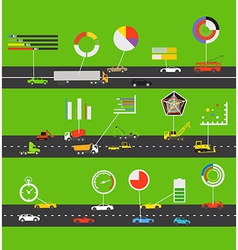 Color infographic transport scheme Royalty Free Vector Image