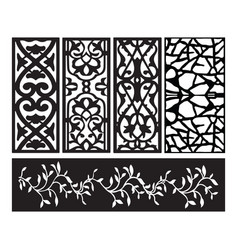 Laser cutting pattern design Royalty Free Vector Image