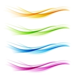 Set color abstract wave design element Royalty Free Vector