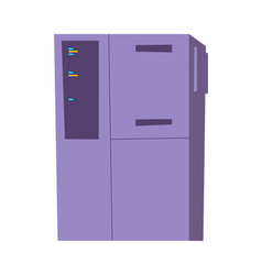 Data center room with server racks and computer Vector Image