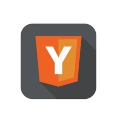 Web development shield sign isolated ampersand Vector Image