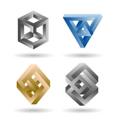 Impossible shapes optical Royalty Free Vector Image