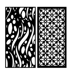 Laser cutting pattern design Royalty Free Vector Image