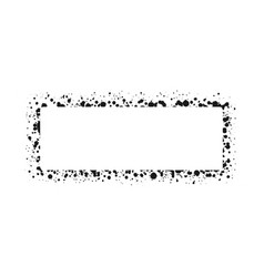Square grunge ink splatter frame spray graffiti Vector Image