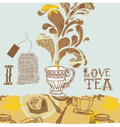 Morning tea background Royalty Free Vector Image