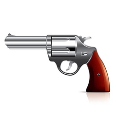 Vintage revolver gun front view concept Royalty Free Vector