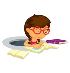 Cute girl character cartoon Royalty Free Vector Image