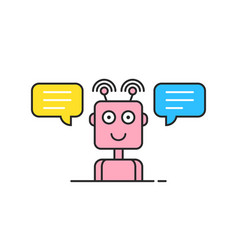 Pink robot Royalty Free Vector Image - VectorStock