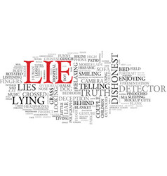 Lie word cloud concept Royalty Free Vector Image