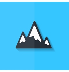 Green mountains flat style isolated Royalty Free Vector