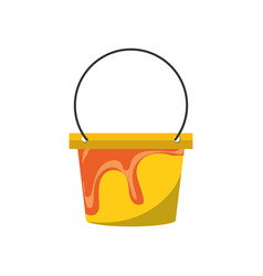 Wooden pail with water Royalty Free Vector Image