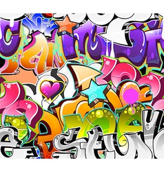 Graffiti font alphabet letters hip hop type Vector Image