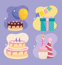 Happy birthday card design Royalty Free Vector Image
