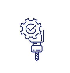 Cnc machine tool icon Royalty Free Vector Image