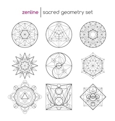 Yoga poses stick figure set Royalty Free Vector Image