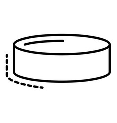 Hockey puck icon outline style Royalty Free Vector Image