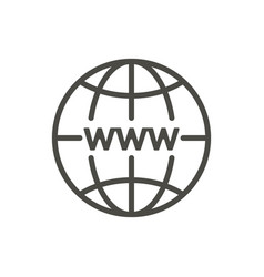 Internet icon set line network symbol coll Vector Image