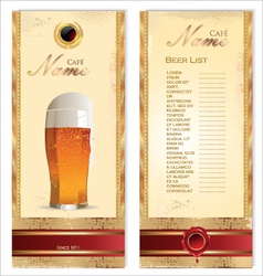 Beer card Royalty Free Vector Image - VectorStock