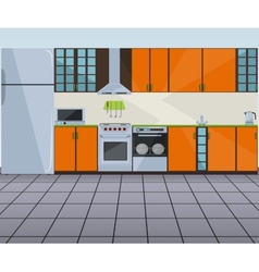 Modern kitchen interior Royalty Free Vector Image