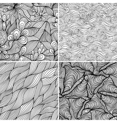 Seamless hand-drawn abstract pattern endless Vector Image