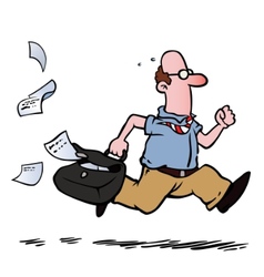 Running late Royalty Free Vector Image - VectorStock