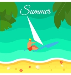 Kids summer vacation children beach activities Vector Image