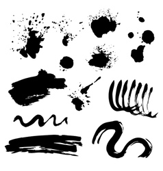 Black Grunge Backgrounds Set Royalty Free Vector Image