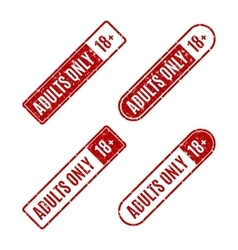 Under 18 adults only warning sign Royalty Free Vector Image
