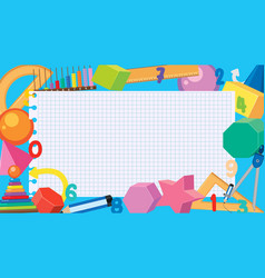 Math object element border with checkered Vector Image