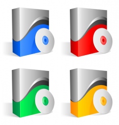 Software boxes Royalty Free Vector Image - VectorStock