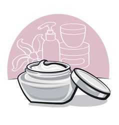 Cosmetic beauty logo design Royalty Free Vector Image