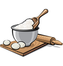 Baking ingredients food and cooking kitchen items Vector Image