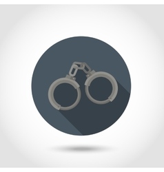 Man in hood in handcuffs Royalty Free Vector Image