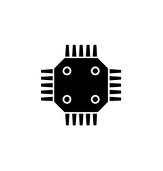 Gpu icon flat Royalty Free Vector Image - VectorStock