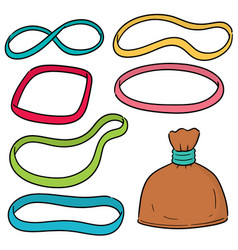Set rubber band Royalty Free Vector Image - VectorStock