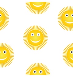 Sun symbol seamless pattern Royalty Free Vector Image