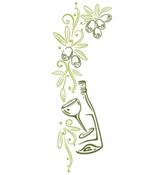 Olive vine decoration Royalty Free Vector Image