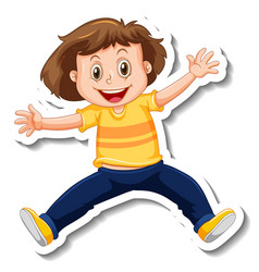 A brunette girl student character Royalty Free Vector Image