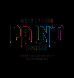 Paint font Royalty Free Vector Image - VectorStock
