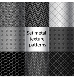 Metal pattern - set four elements Royalty Free Vector Image